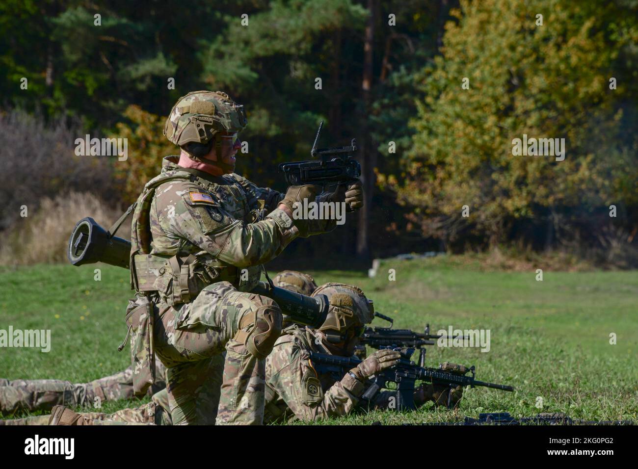A U.S. Soldier with Lightning Troop, 3rd Squadron, 2nd Cavalry Regiment ...