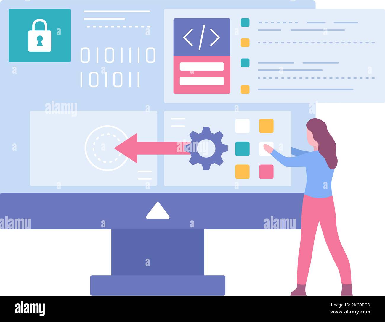 Software Testing Icon Vector Programmer At Work Stock Vector Image 4910