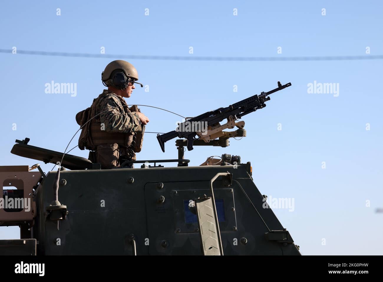 U.S. Marine Corps Cpl. Luke Tarvin, a High Mobility Artillery Rocket ...