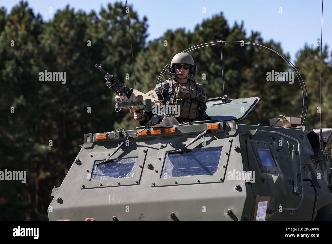U.S. Marine Corps Cpl. Luke Tarvin, a High Mobility Artillery Rocket ...