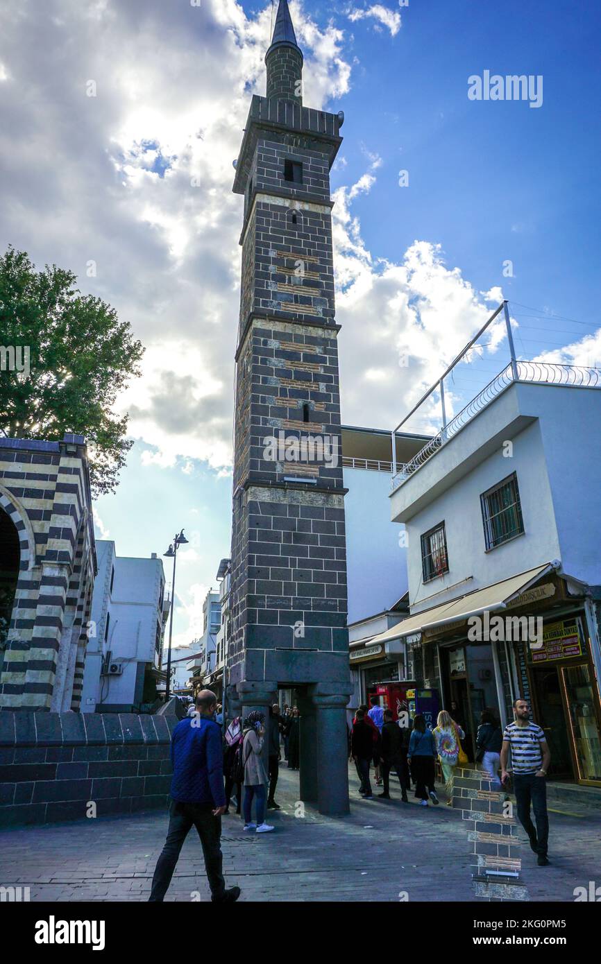 A low angle shot of Four-legged minaret of Sheikh Matar mosque in ...