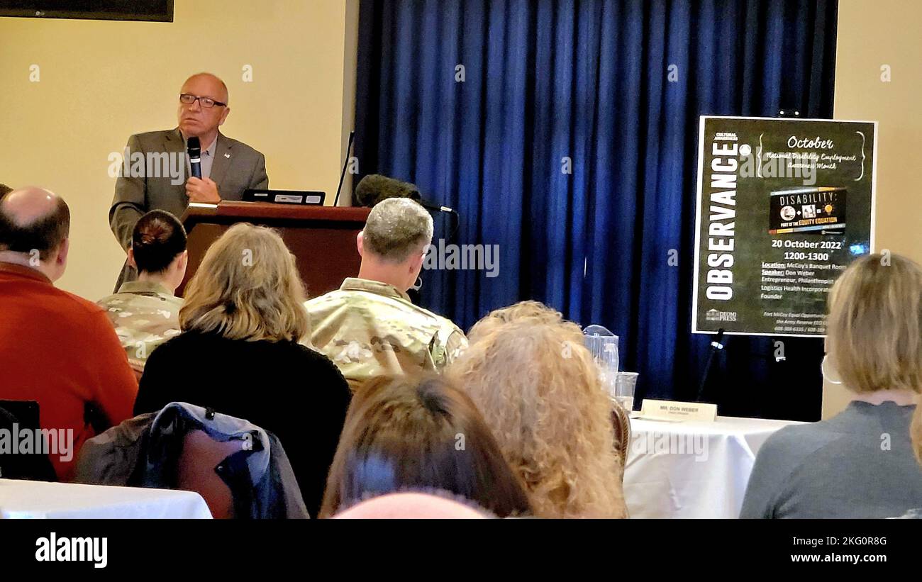 Entrepreneur and business leader Don Weber gives his presentation ...