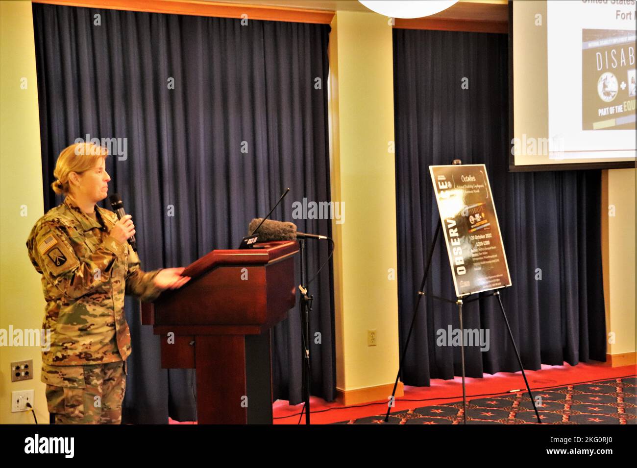 Chaplain (Lt. Col.) Amy Noble, Fort McCoy Garrison chaplain, provides ...