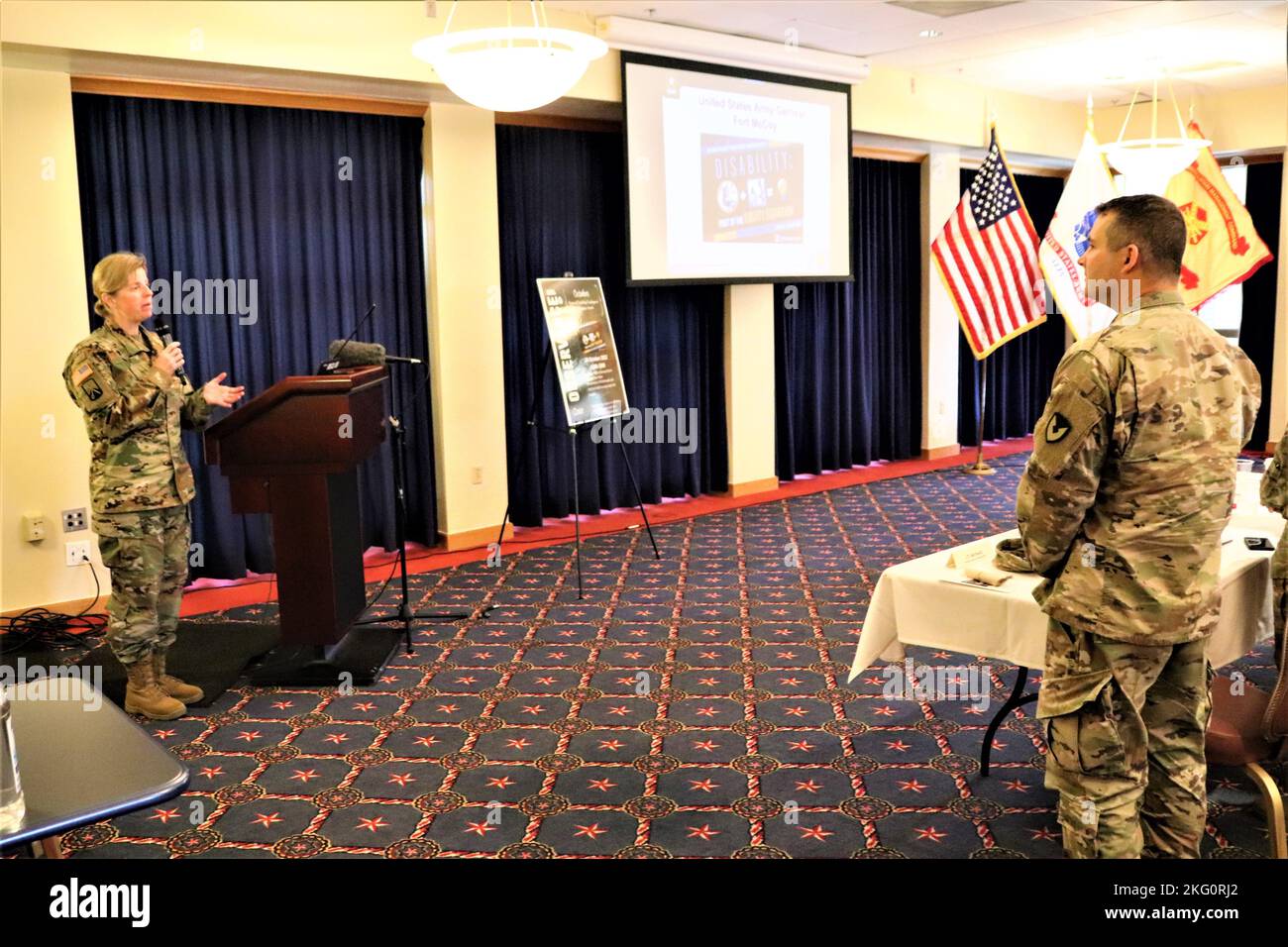 Chaplain (Lt. Col.) Amy Noble, Fort McCoy Garrison chaplain, provides ...