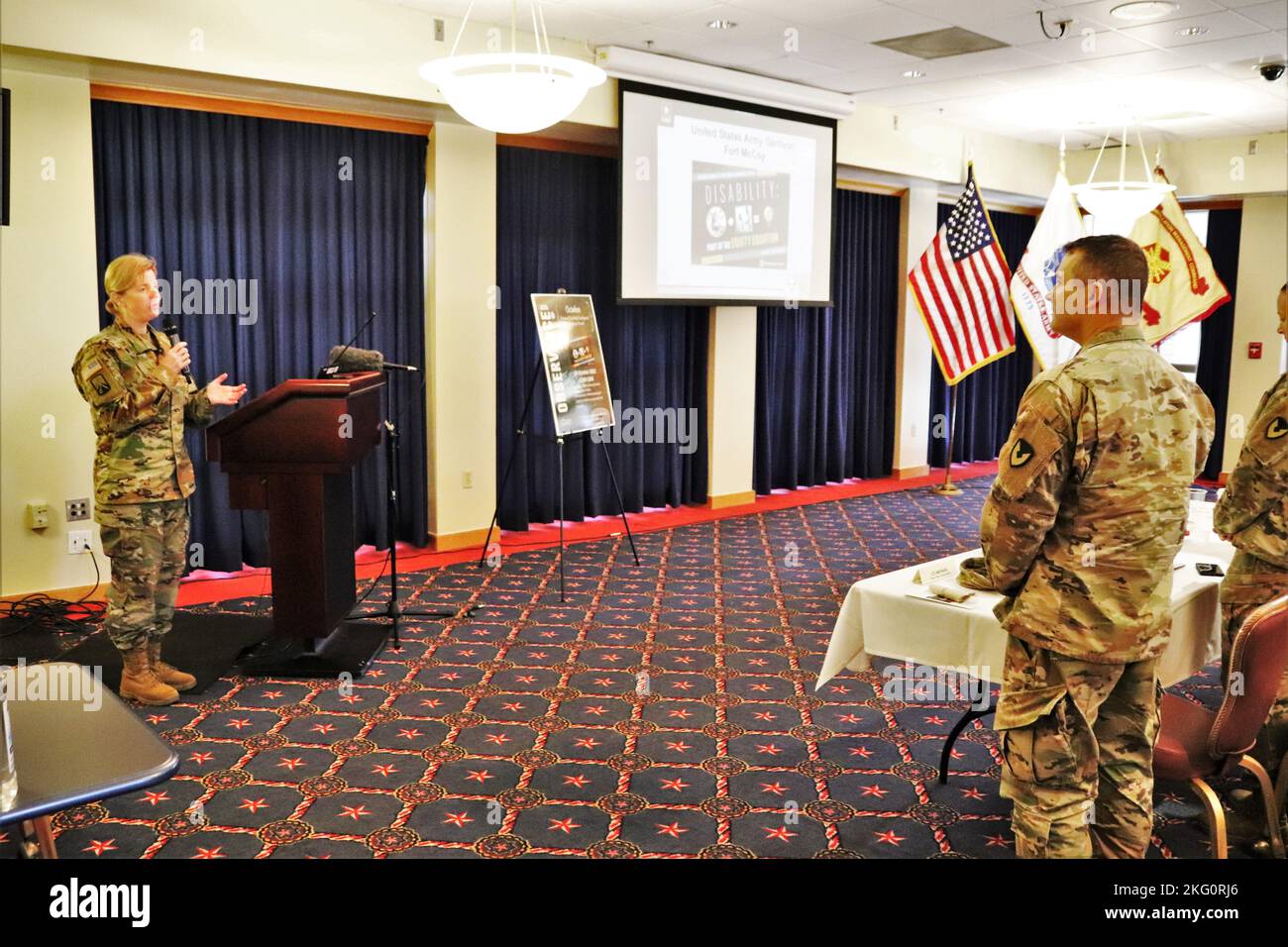 Chaplain (Lt. Col.) Amy Noble, Fort McCoy Garrison chaplain, provides ...