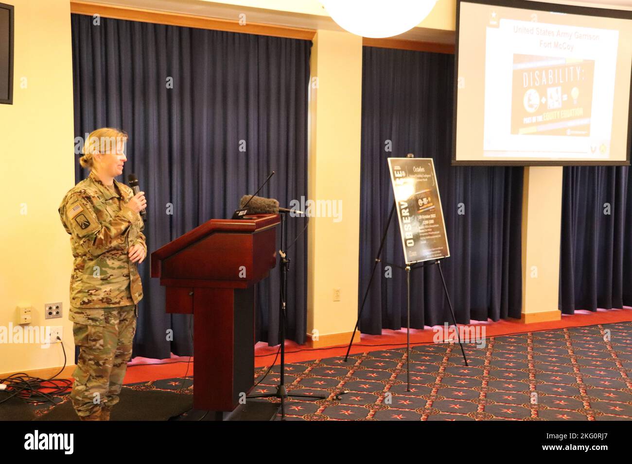 Chaplain (Lt. Col.) Amy Noble, Fort McCoy Garrison chaplain, provides ...