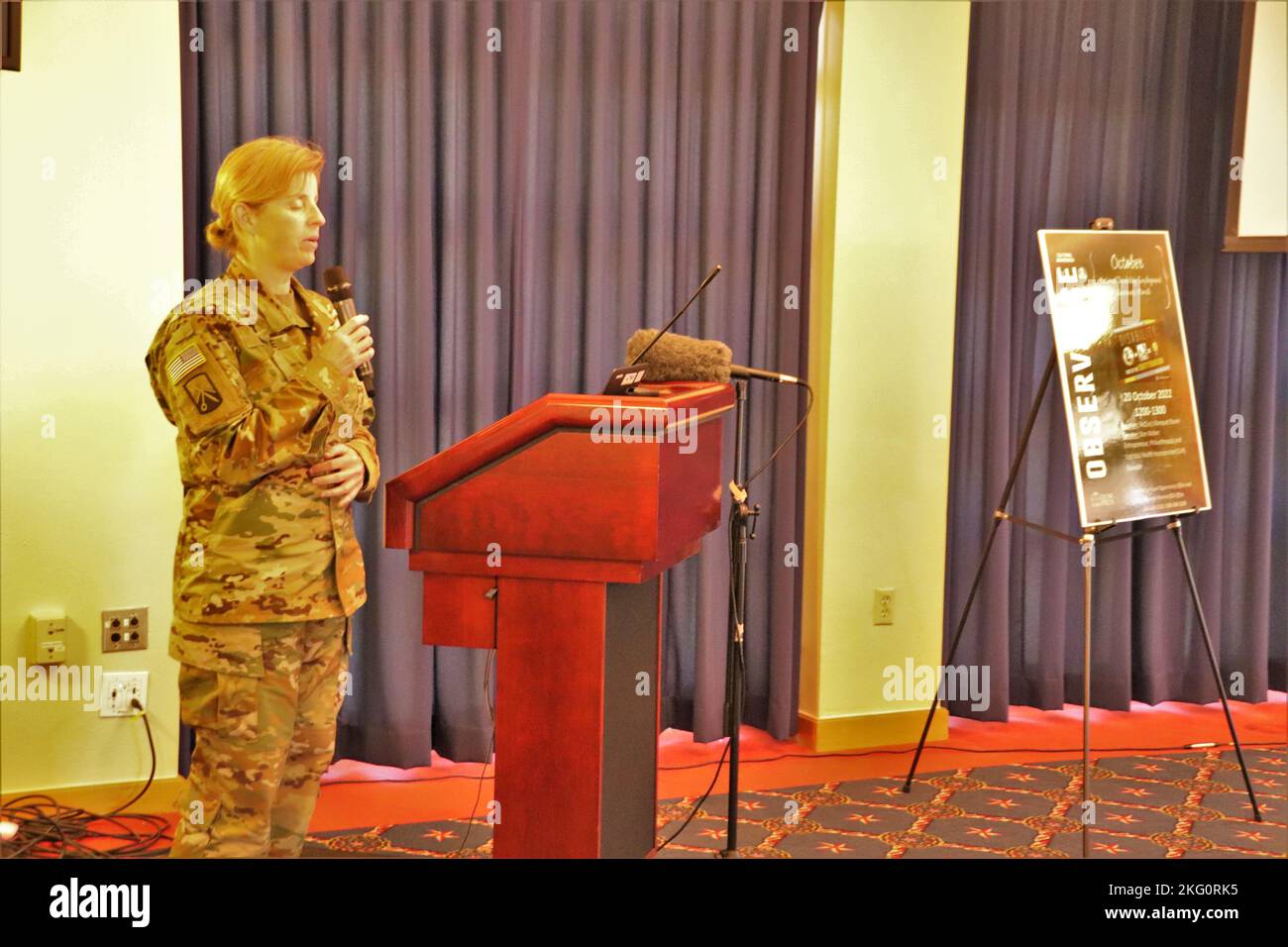 Chaplain (Lt. Col.) Amy Noble, Fort McCoy Garrison chaplain, provides ...