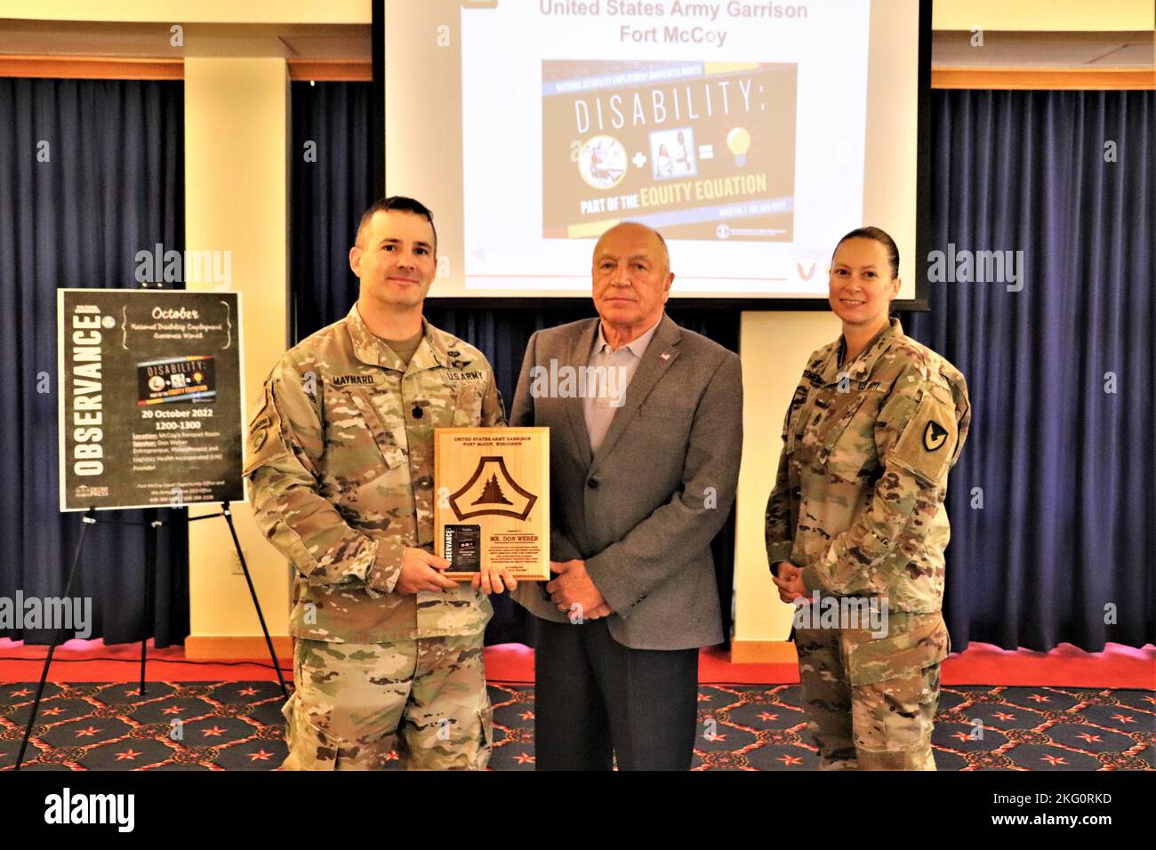 Deputy Garrison Commander Lt. Col. Chad Maynard (left) and Command Sgt ...