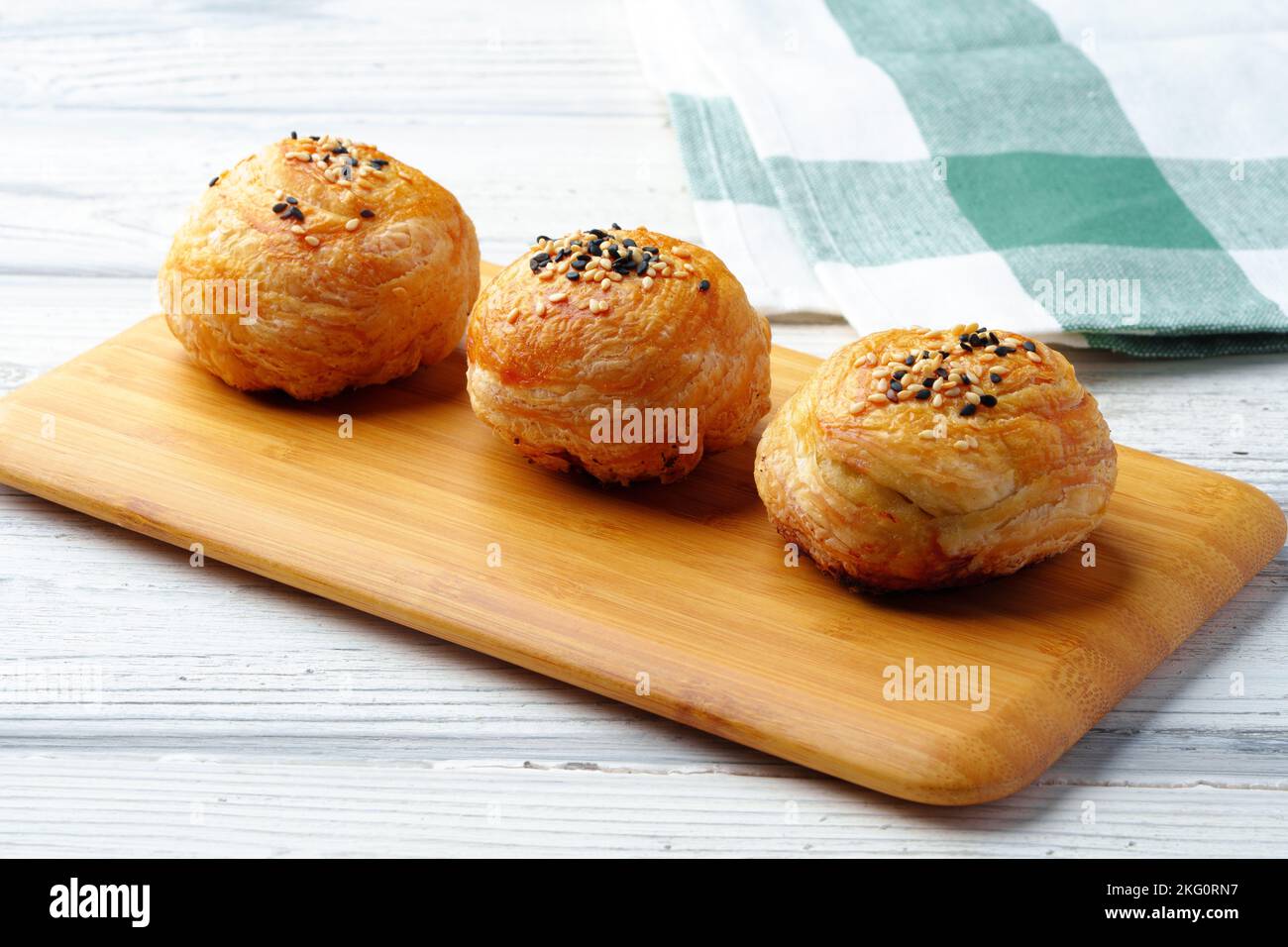 Homemade turkish piesl pogaca with sesame seeds Stock Photo - Alamy