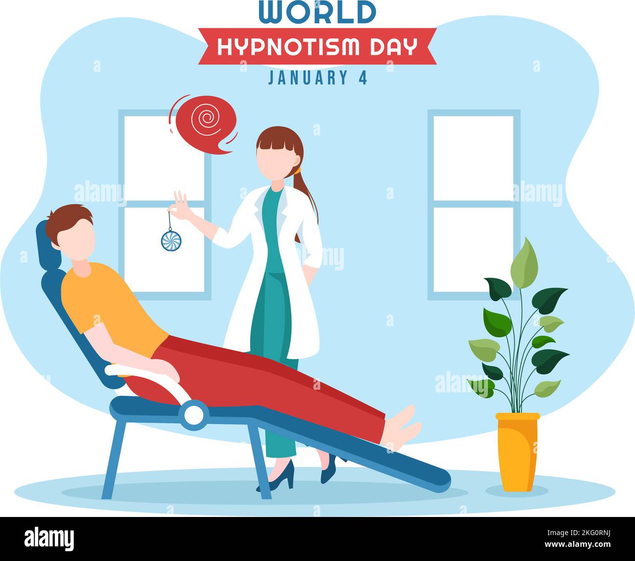 World Hypnotism Day with Black and White Spiral, Altered State of Mind ...