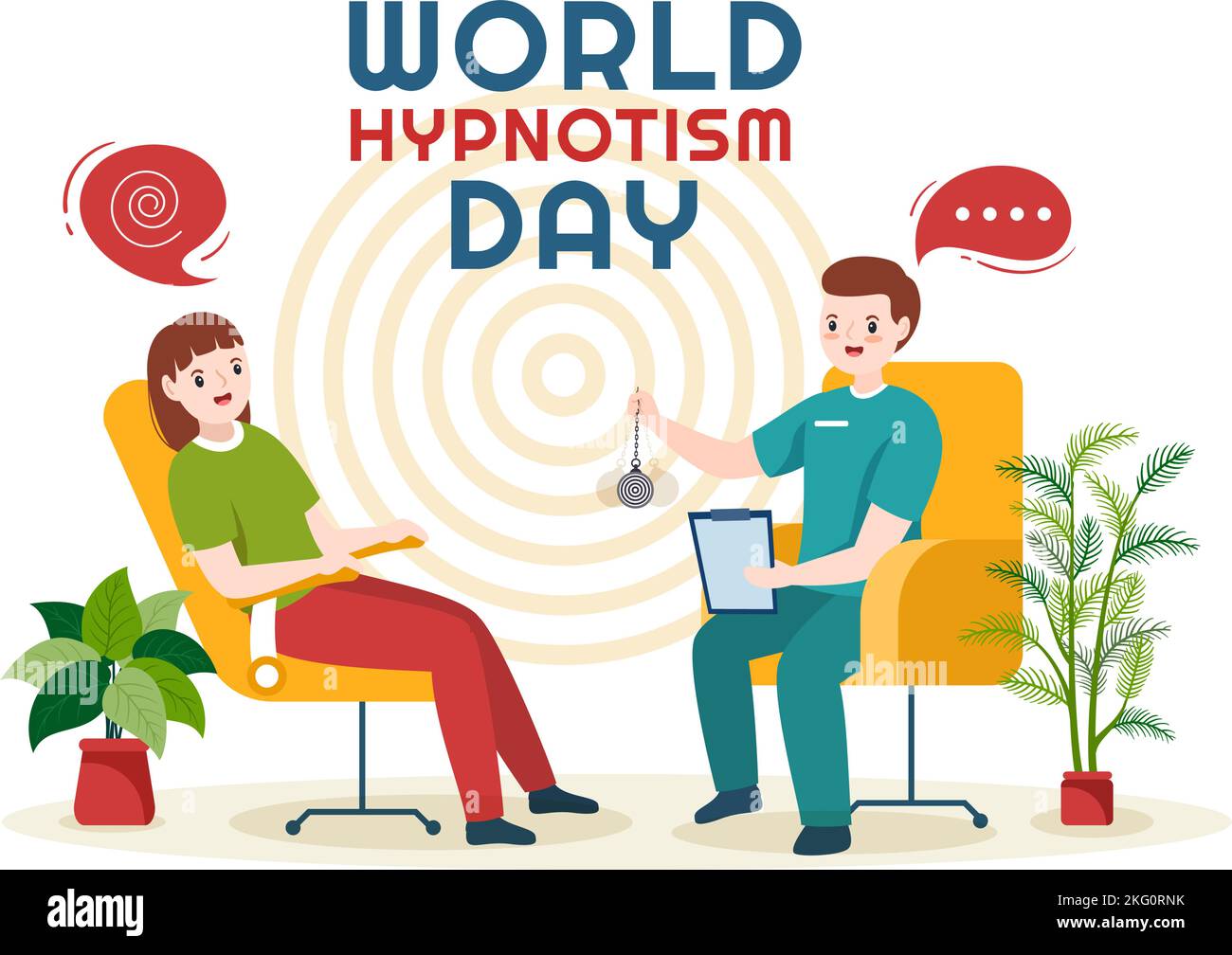 World Hypnotism Day with Black and White Spiral, Altered State of Mind ...