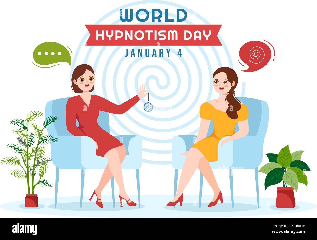 World Hypnotism Day with Black and White Spiral, Altered State of Mind ...