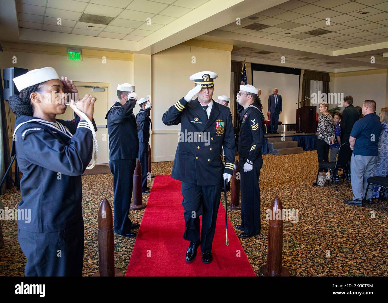 Capt. Christopher Holland, commanding officer of the Los Angeles-class ...