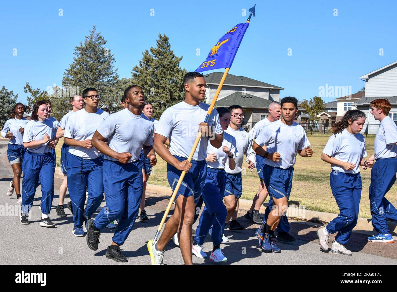 Members from the 97th Security Forces Squadron are joined by Airmen ...