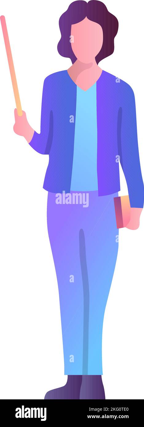 Female teacher vector icon isolated on white Stock Vector Image & Art ...