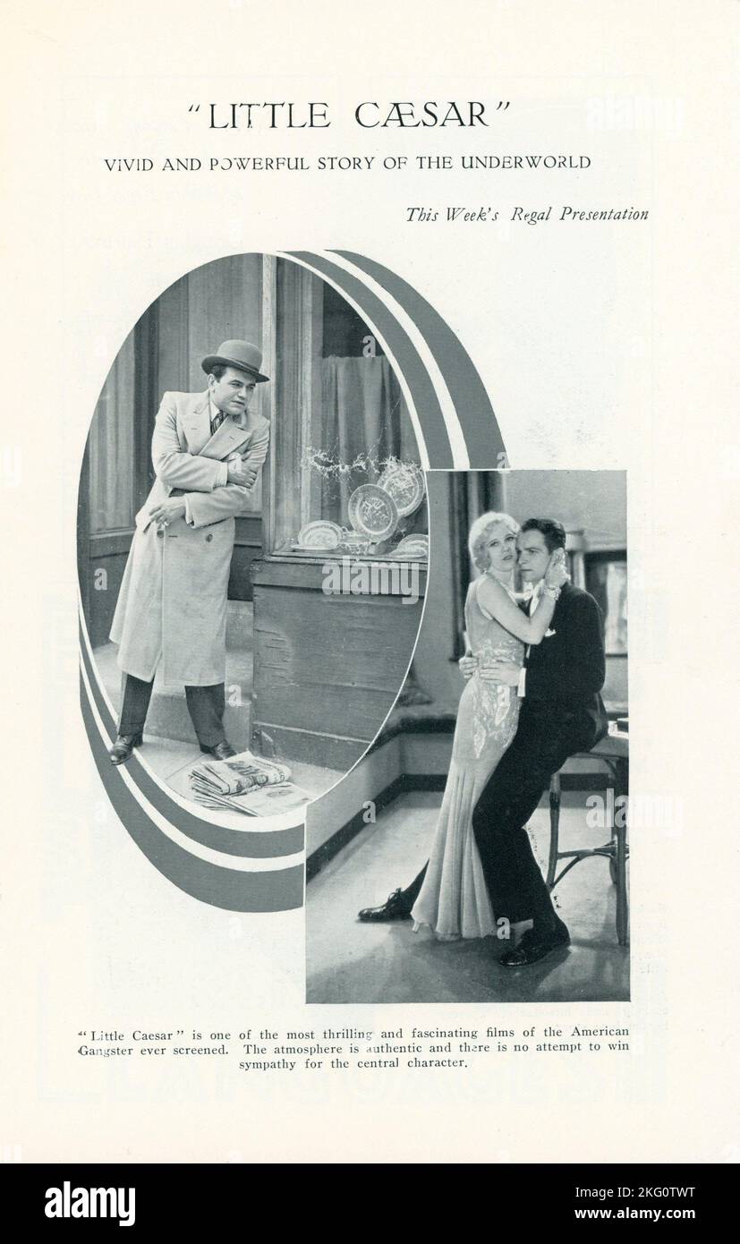 EDWARD G. ROBINSON as Rico DOUGLAS FAIRBANKS Jr. as Joe Massara and GLENDA FARRELL as Olga ...