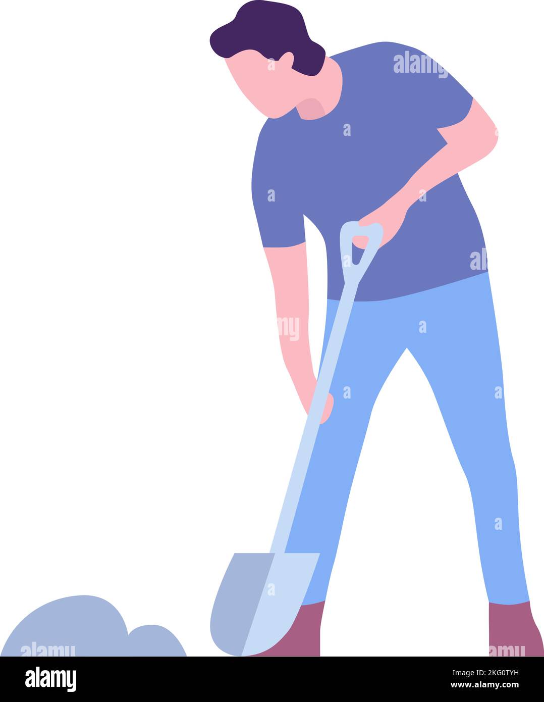 Digging hole garden Stock Vector Images - Alamy