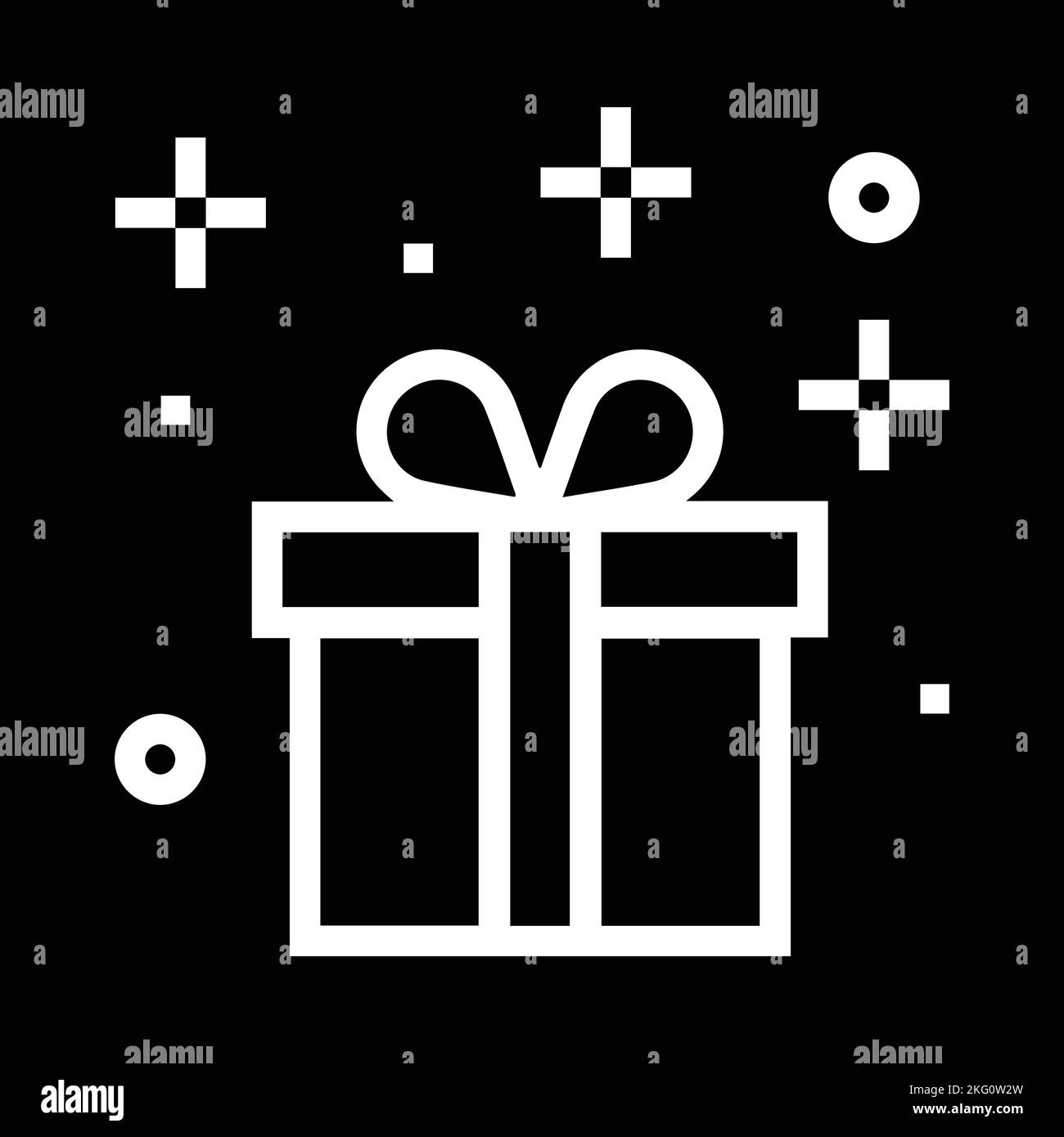 Gift box icon template black color editable. Gift box icon symbol Flat ...