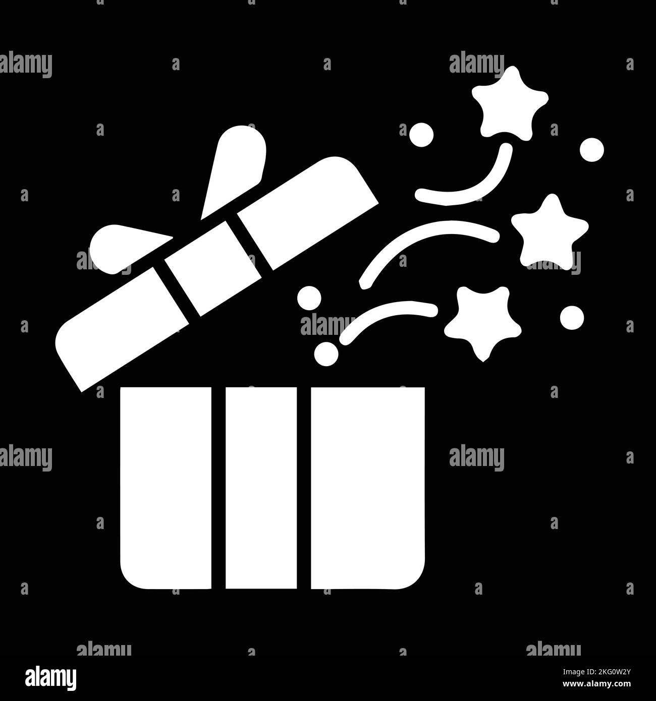 Gift box icon template black color editable. Gift box icon symbol Flat ...