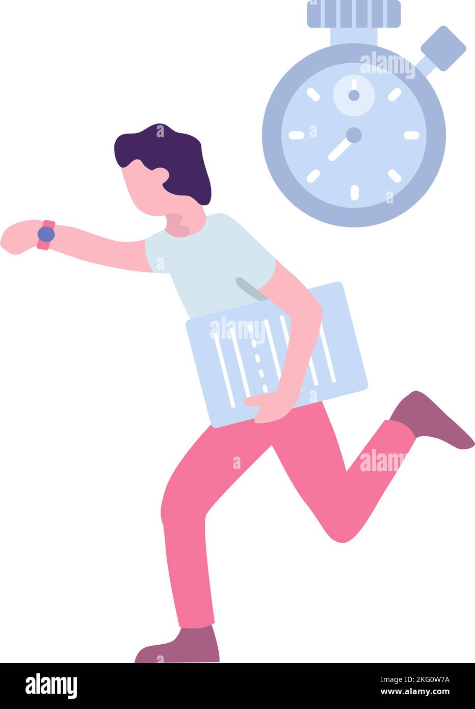 Office worker late vector time management icon Stock Vector Image & Art ...