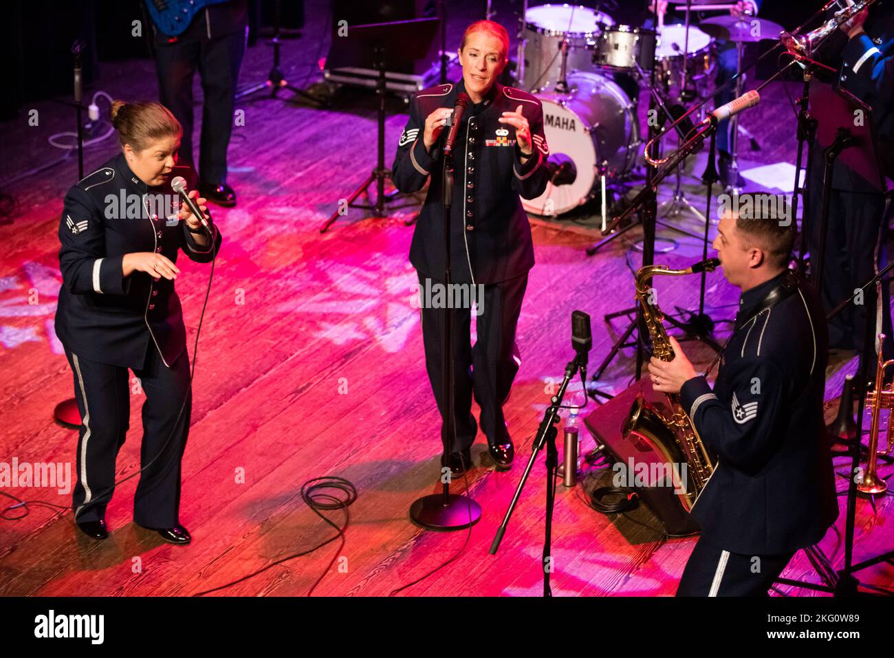 The U.S. Air Forces in Europe Ambassadors Rock Band performs at the ...