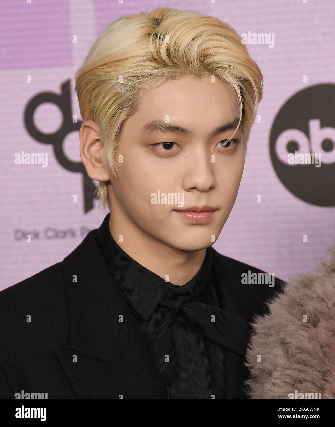 TOMORROW X TOGETHER aka TXT - Soobin arrives at the 2022 American Music Awards held at the ...