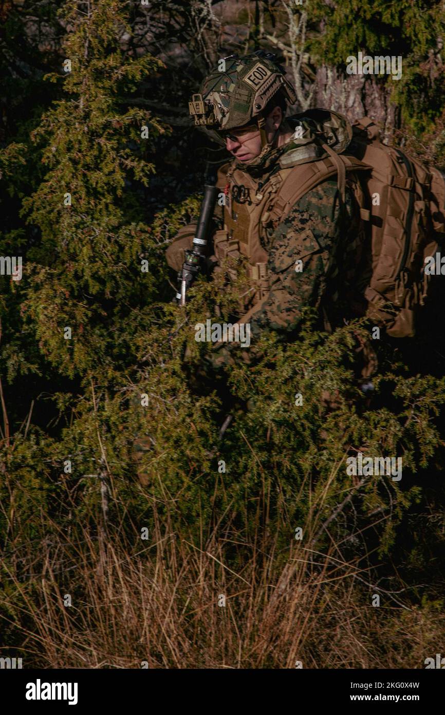 U.S. Marine Corps Sgt. William West, an explosive ordnance disposal ...