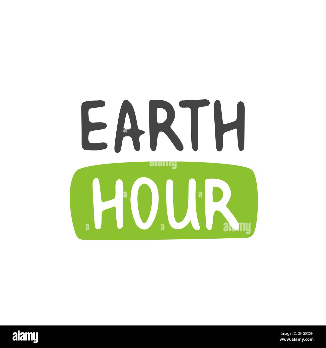 Vector illustration. Handwritten lettering of Earth Hour. Template for ... Vector illustration. Handwritten lettering of Earth Hour. Template for ...