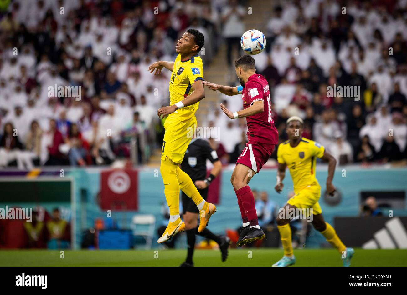 Doha, Qatar. 20th Nov, 2022. or 20.11.2022 Gonzalo PLATA (Ecu), HASSAN ...