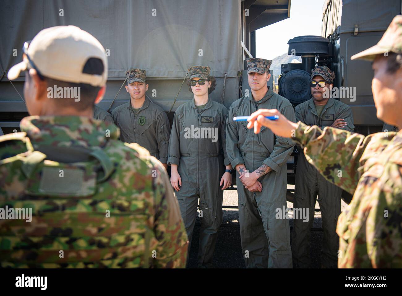 U.S. Marines with the Marine Corps Air Station (MCAS) Iwakuni Provost ...