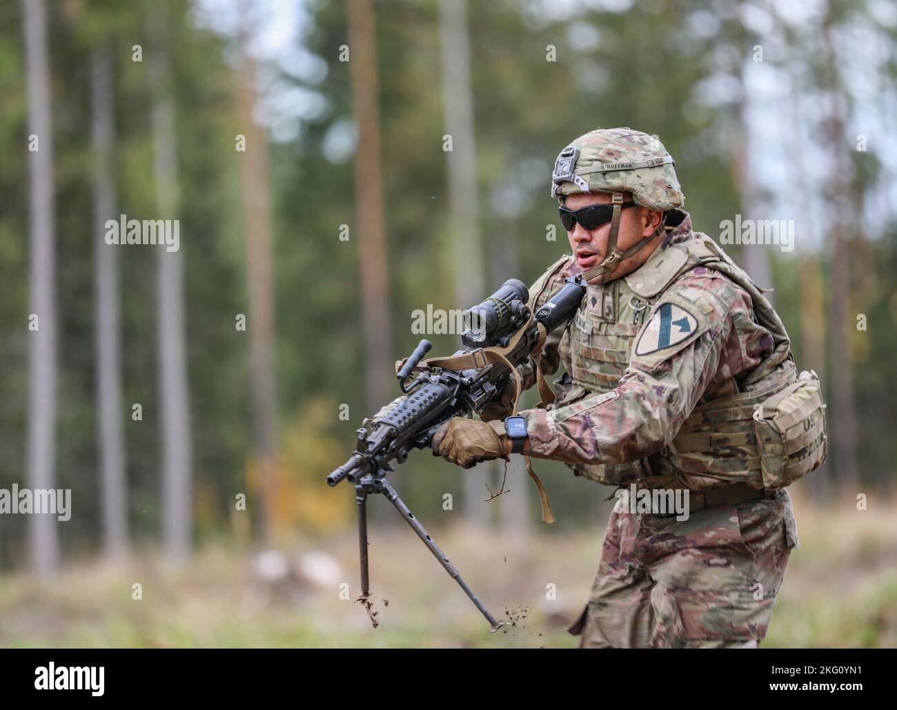 U.S. Army Spc. John Lambert V. Hoffman, an infantry machine-gunner assigned to Chaos Company ...