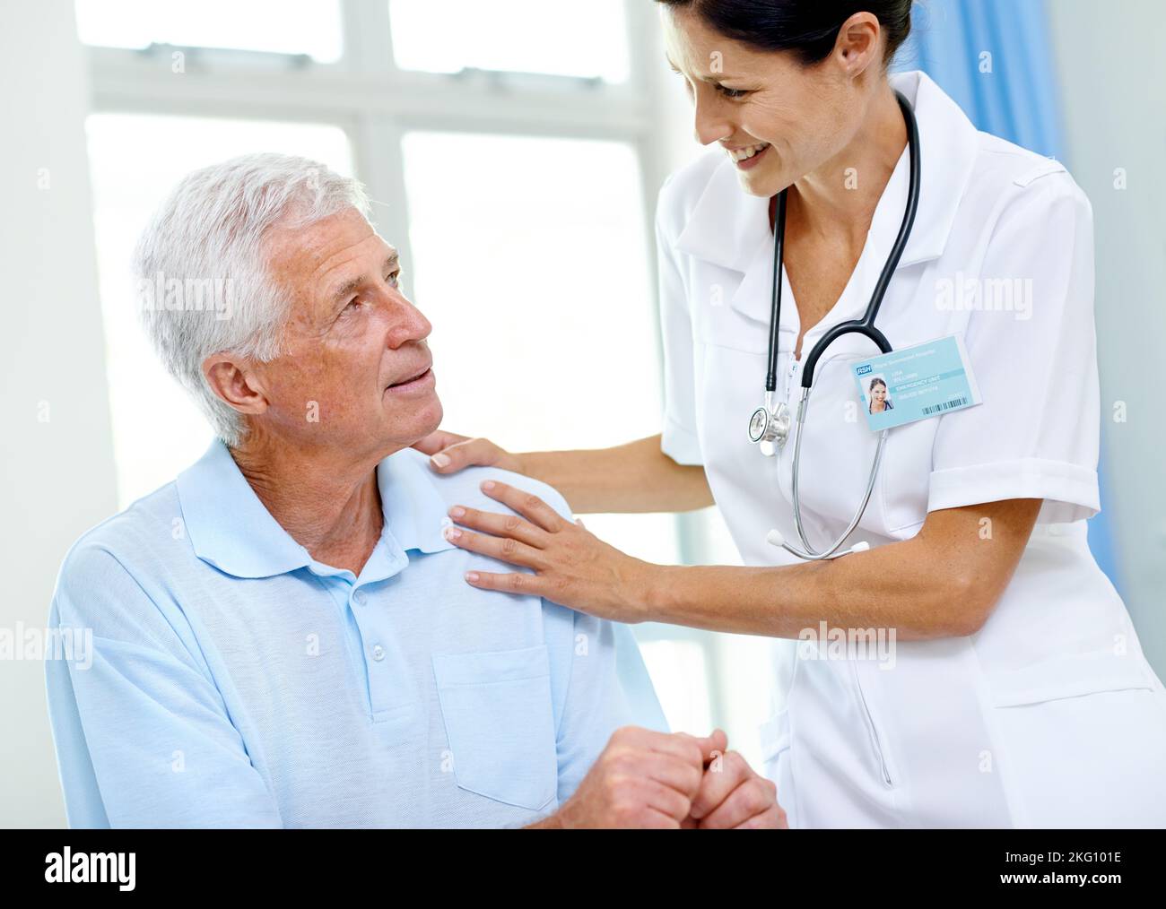 She has the bedside manner of an angel. a beautiful young female doctor ...