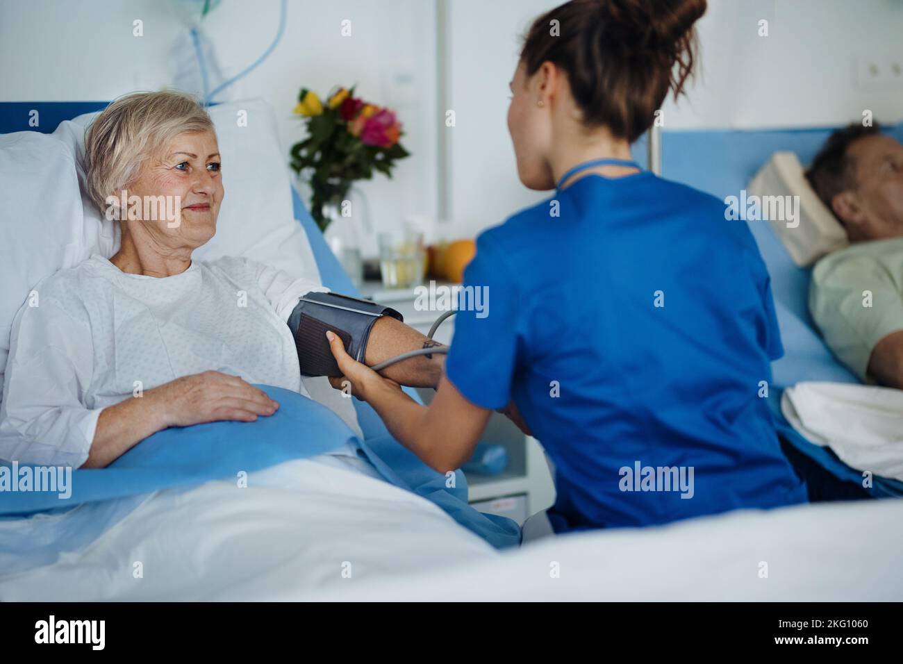 Hospital bed patient woman blood hi-res stock photography and images ...