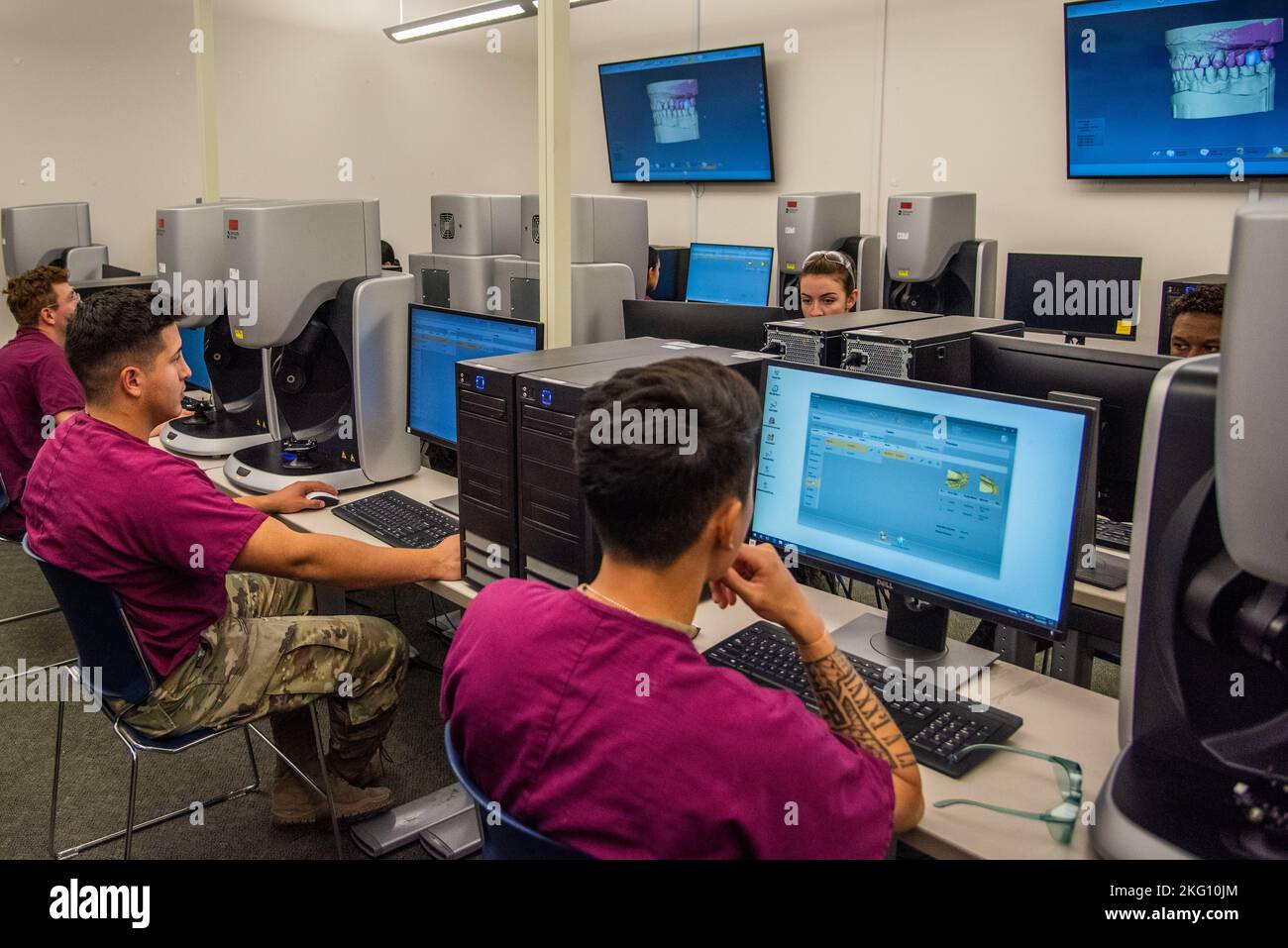 Students utilize digital dental technology processing methods during ...