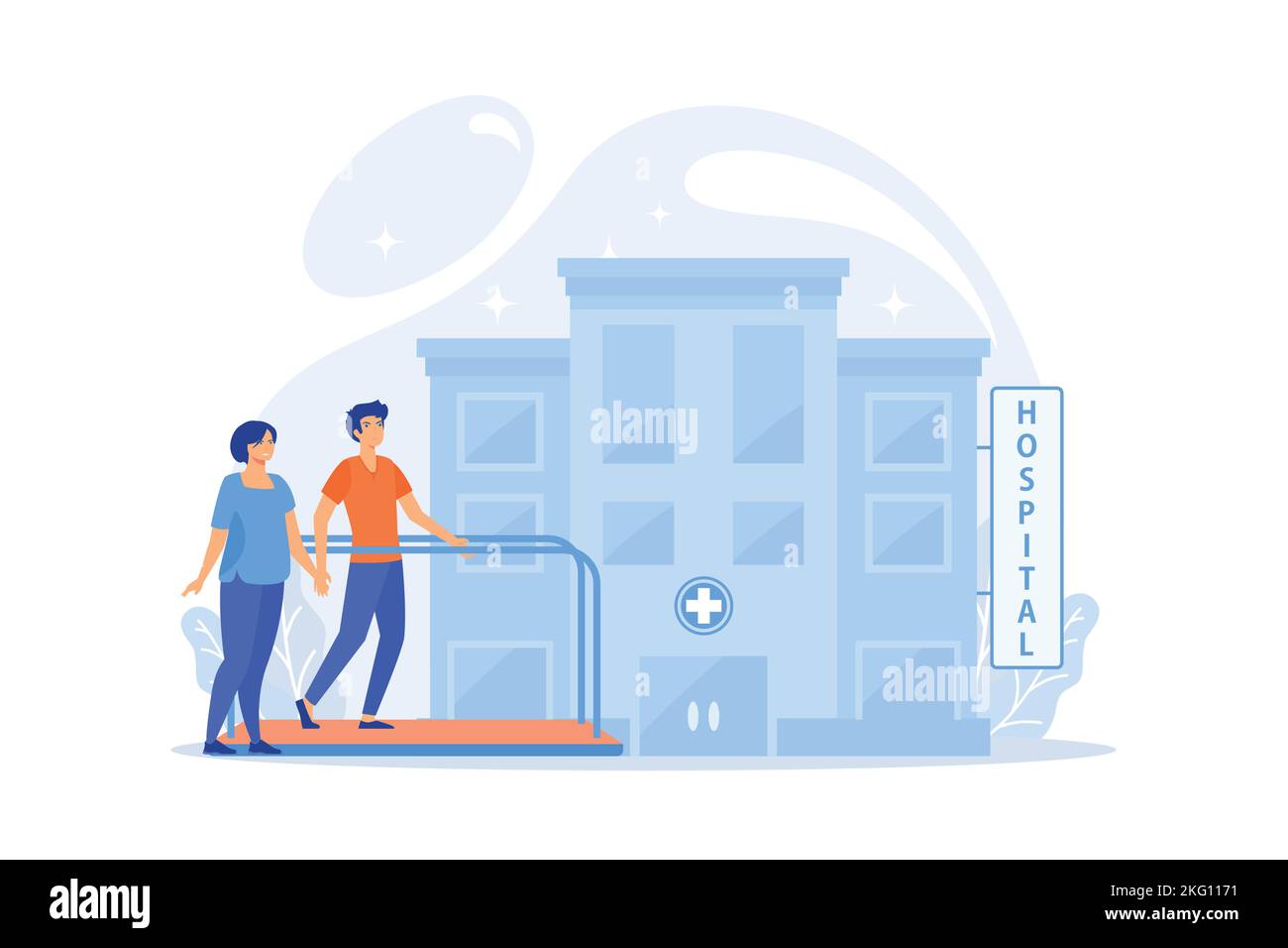 Therapist working with patient at rehabilitation center. Rehabilitation ...