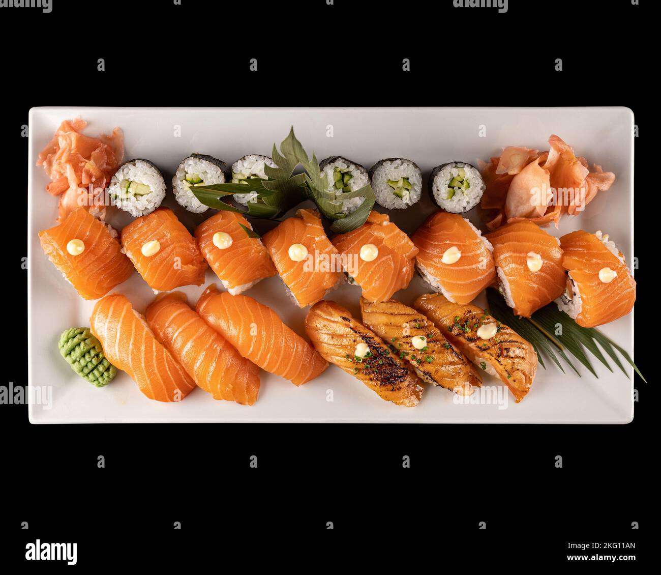 Top view delicious sushi hi-res stock photography and images - Alamy
