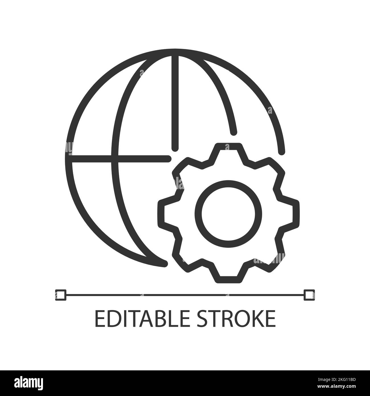 Globalization process pixel perfect linear icon Stock Vector Image ... Globalization process pixel perfect linear icon Stock Vector Image ...