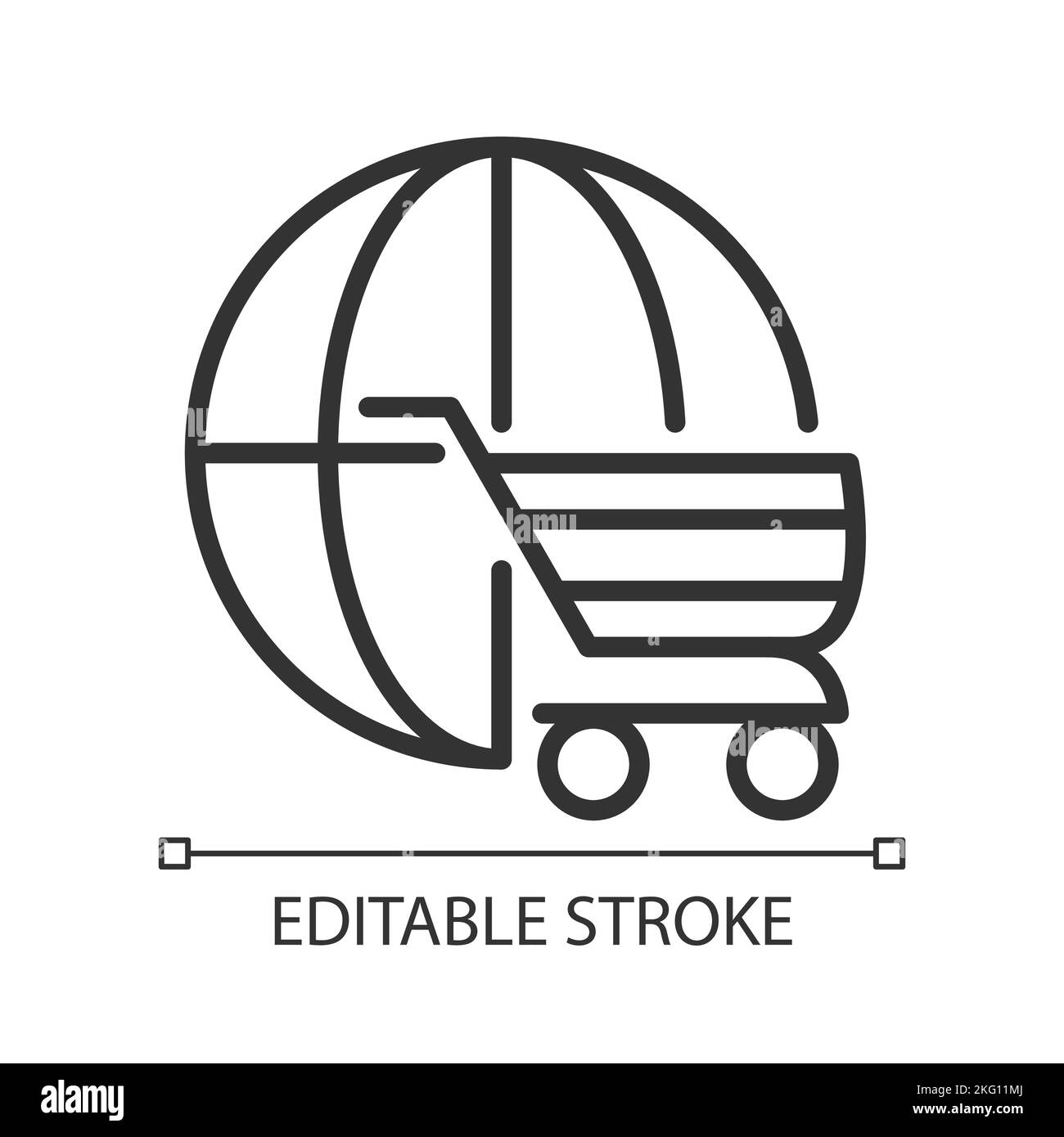 Online shopping pixel perfect linear icon Stock Vector Image & Art - Alamy