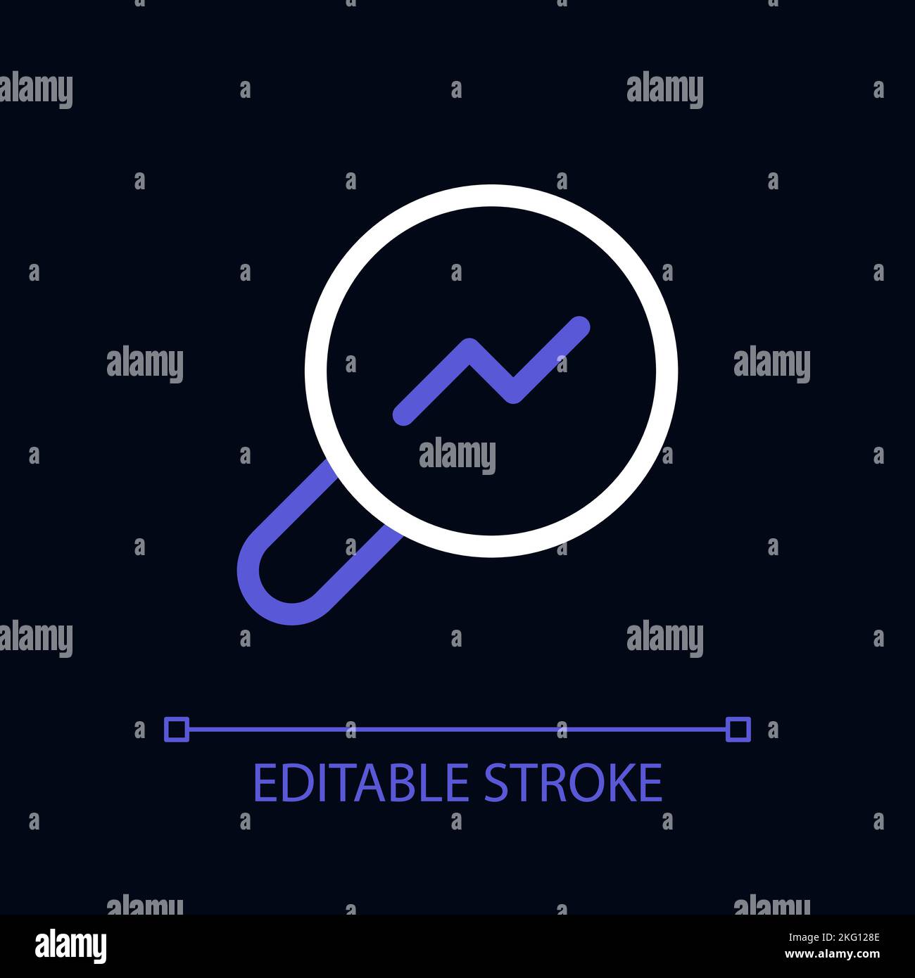 Analytic tool pixel perfect color linear ui icon for dark theme Stock Vector Image & Art - Alamy