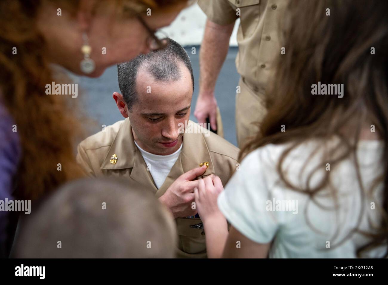 U.S. Navy Chief Engineman Daniel Beavers, assigned to the San Antonio ...