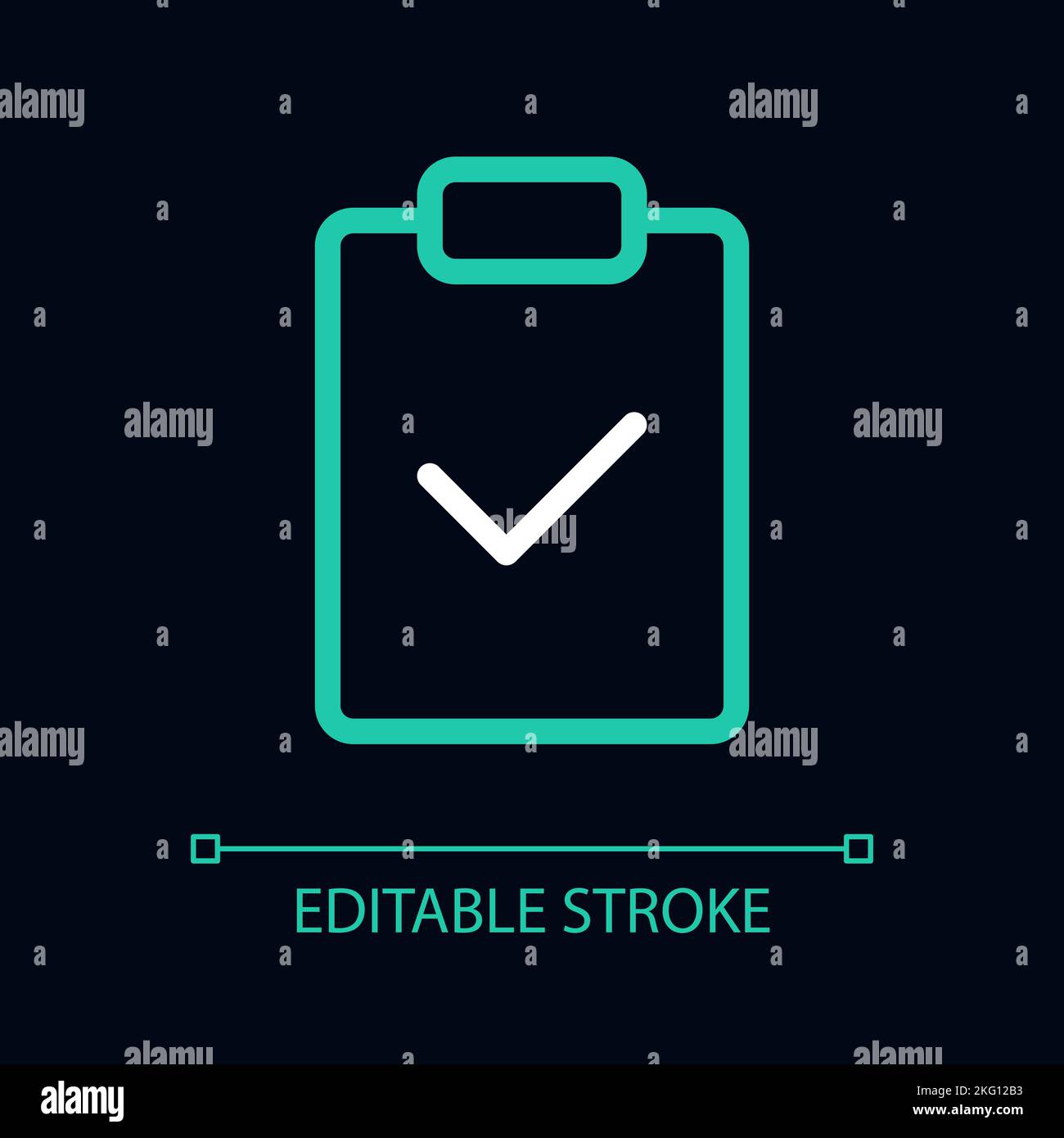 Completed task pixel perfect color linear ui icon for dark theme Stock ...