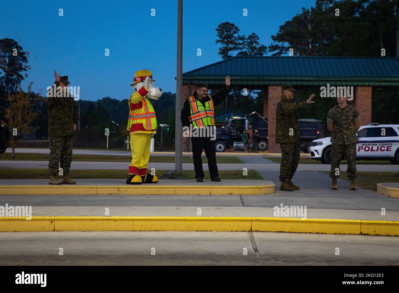 Sparky the fire dog, mascot for Marine Corps Base Camp Lejeune and ...
