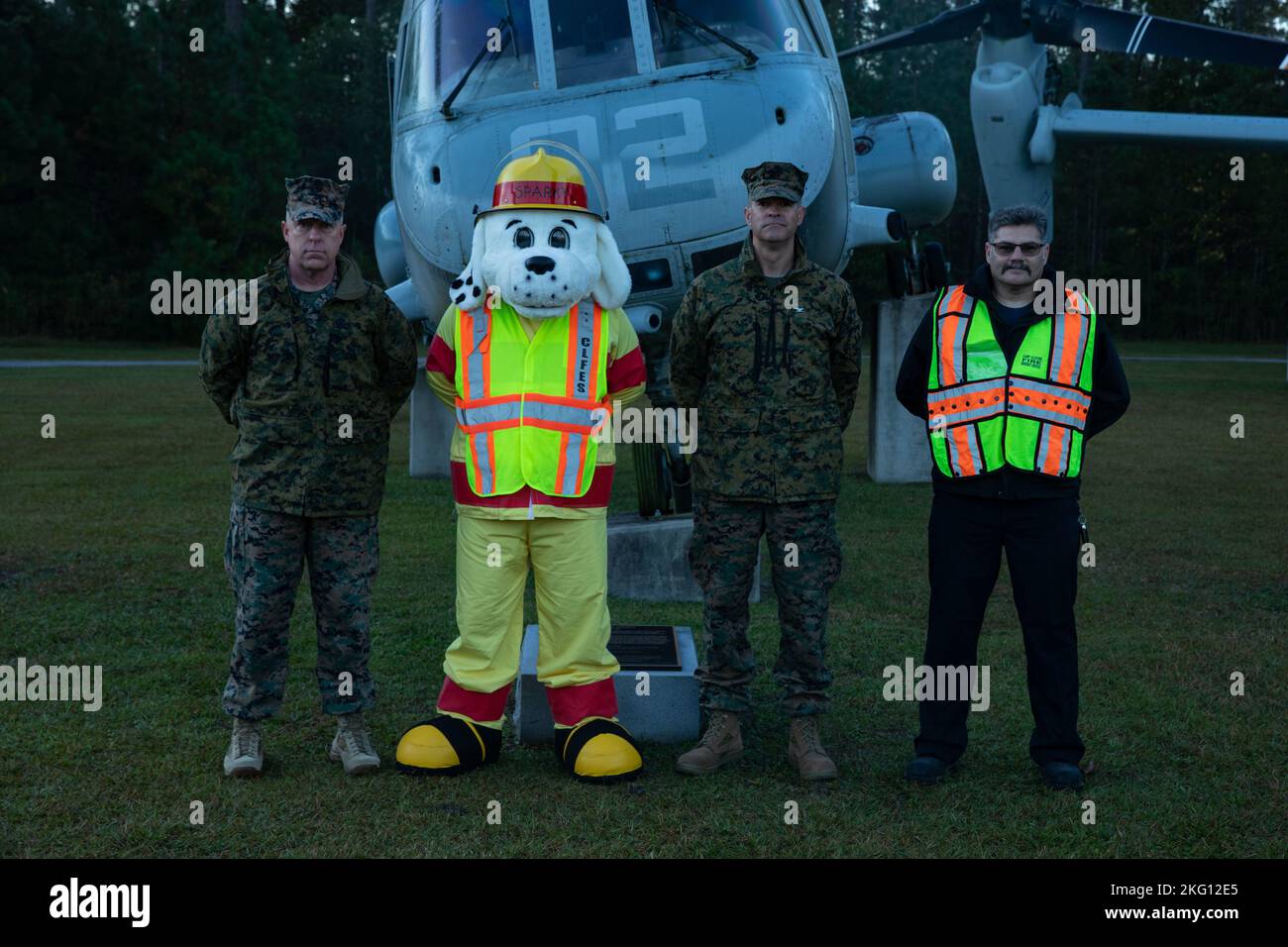 Sparky the fire dog, mascot for Marine Corps Base Camp Lejeune and ...