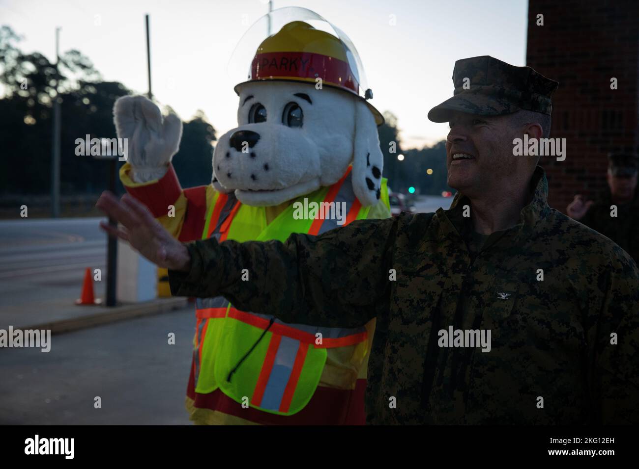 Sparky the fire dog, mascot for Marine Corps Base Camp Lejeune and ...