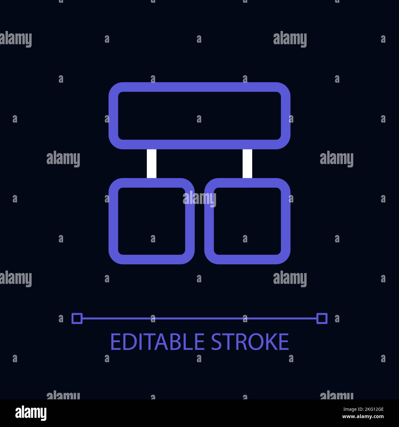 Block diagram pixel perfect color linear ui icon for dark theme Stock Vector Image & Art - Alamy