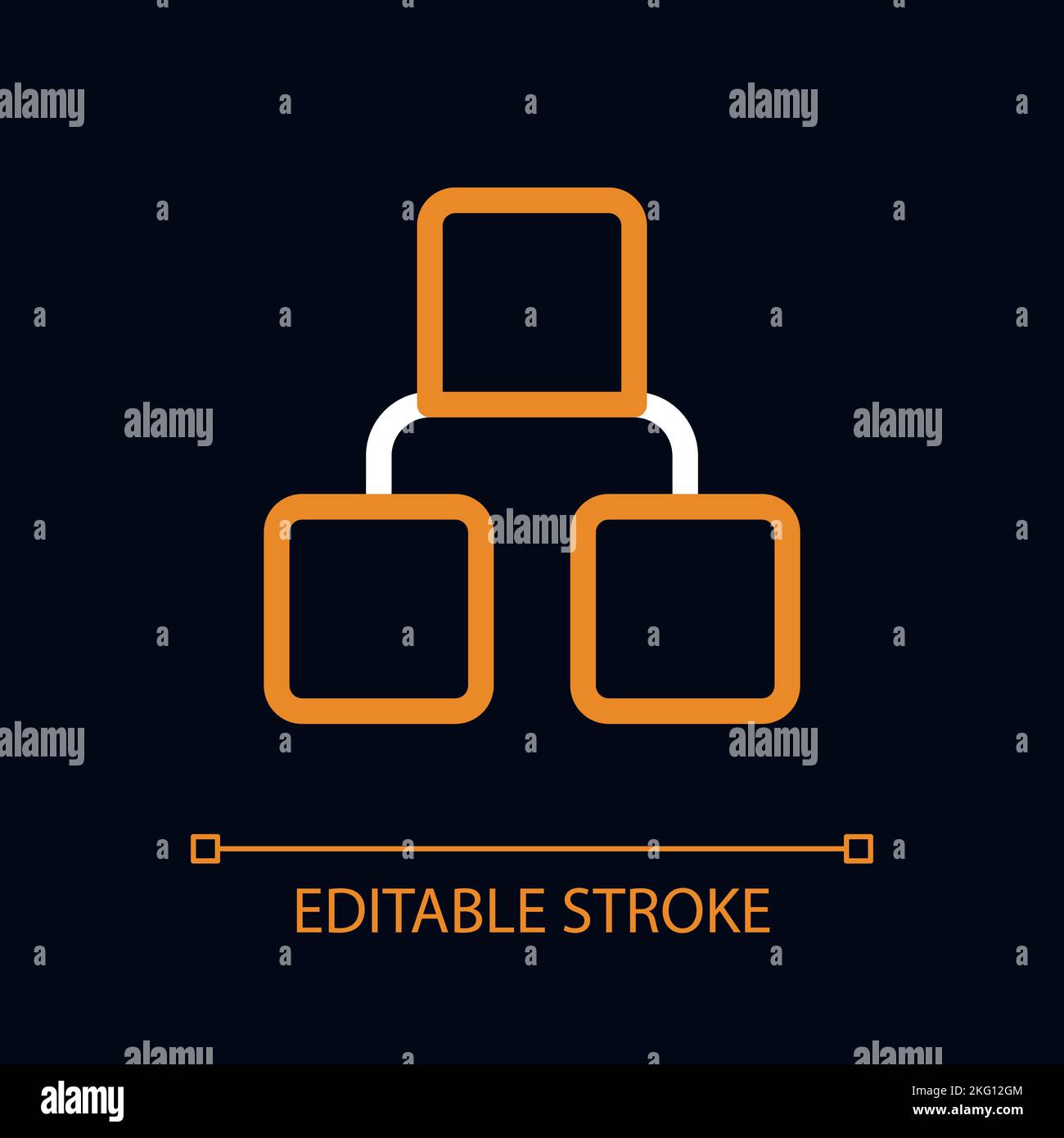 Infographic Blocks Pixel Perfect Color Linear Ui Icon For Dark Theme Stock Vector Image And Art