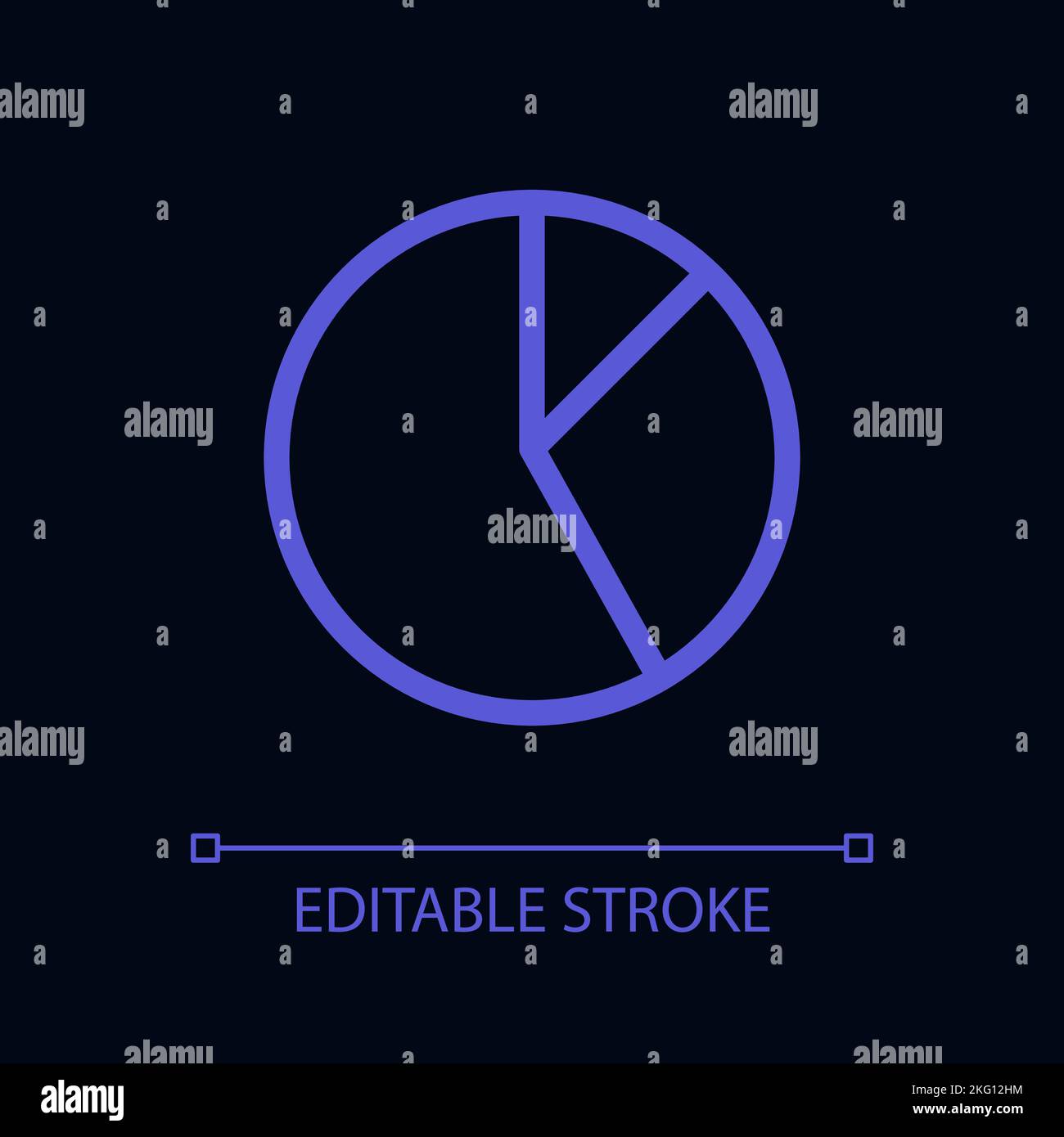 Circle chart pixel perfect color linear ui icon for dark theme Stock Vector Image & Art - Alamy