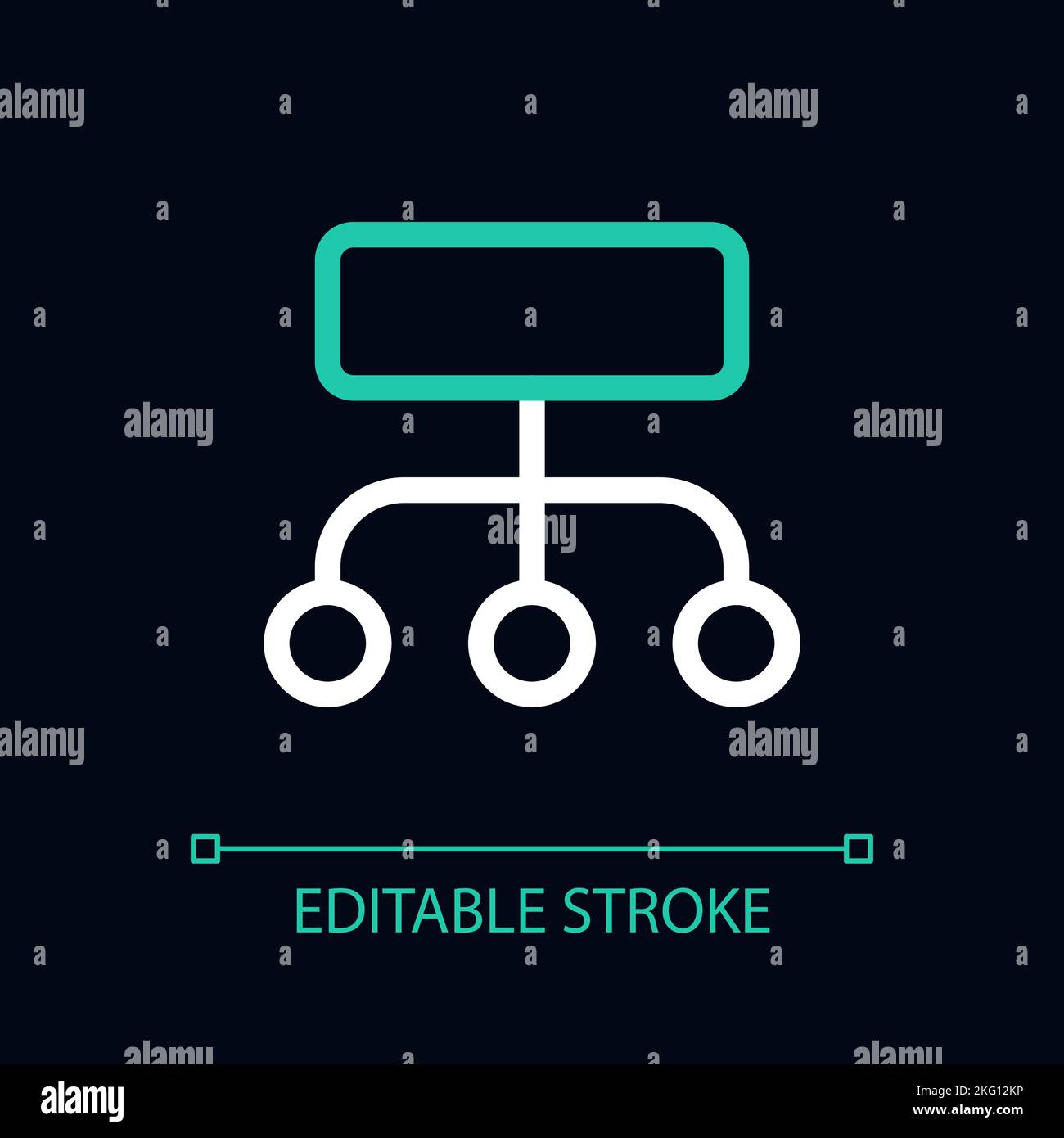 Tree diagram pixel perfect color linear ui icon for dark theme Stock ... Tree diagram pixel perfect color linear ui icon for dark theme Stock ...