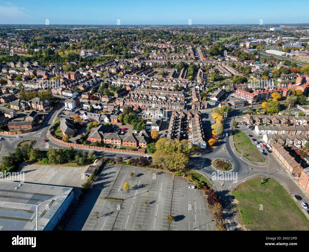 Aerial view of Ipswich town suburbs Stock Photo - Alamy