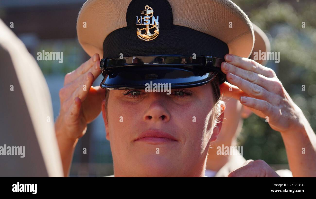 NORFOLK (Oct. 21, 2022) Chief Culinary Specialist Chelsea Barglof dons ...